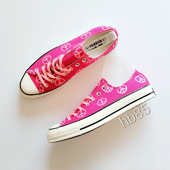 Converse | Shoes | Converse Chuck 7 Ox Peace Signs Cerise Pink Electric ...